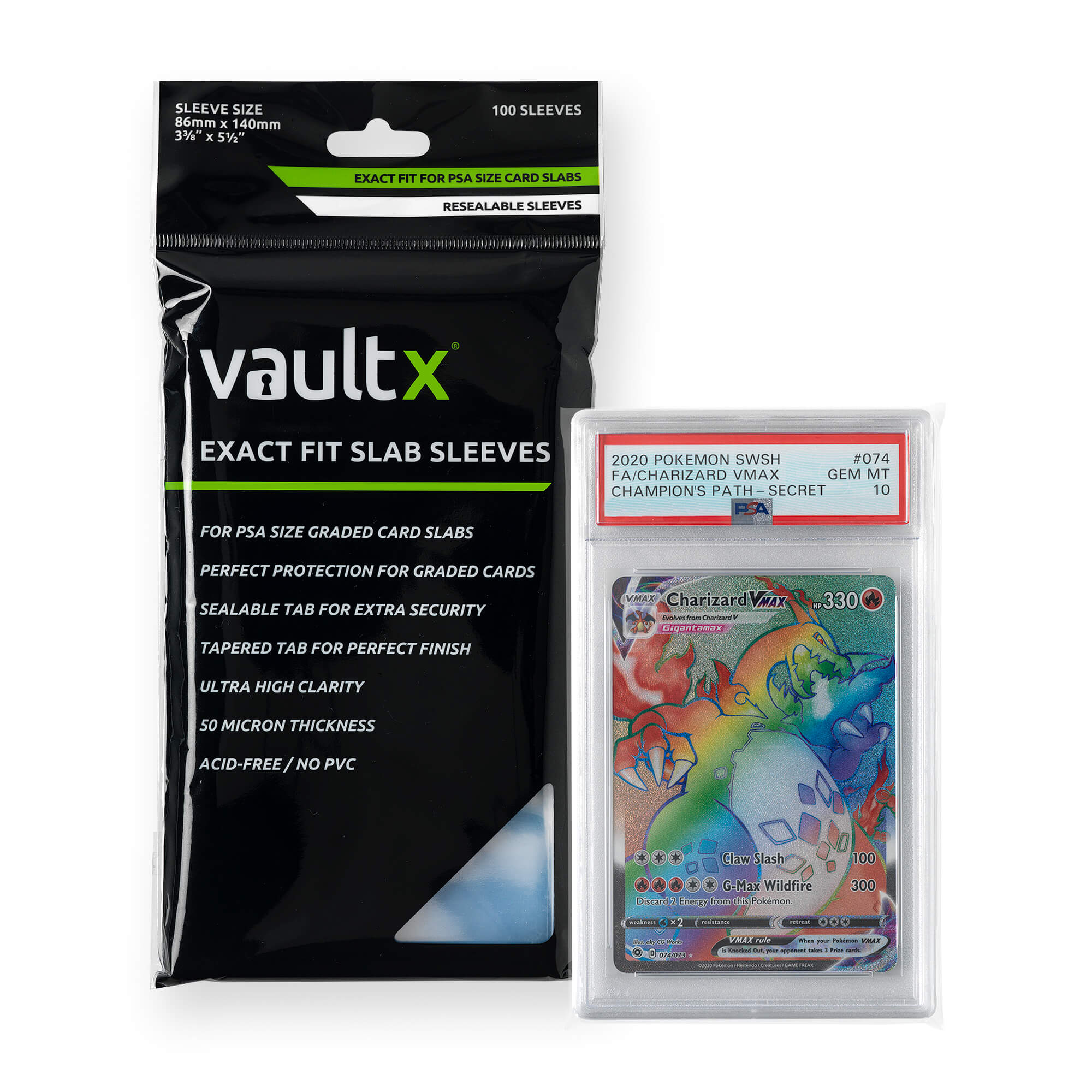 Vault X: Exact Fit Slab Sleeves PSA (100 Pack) - WooCards