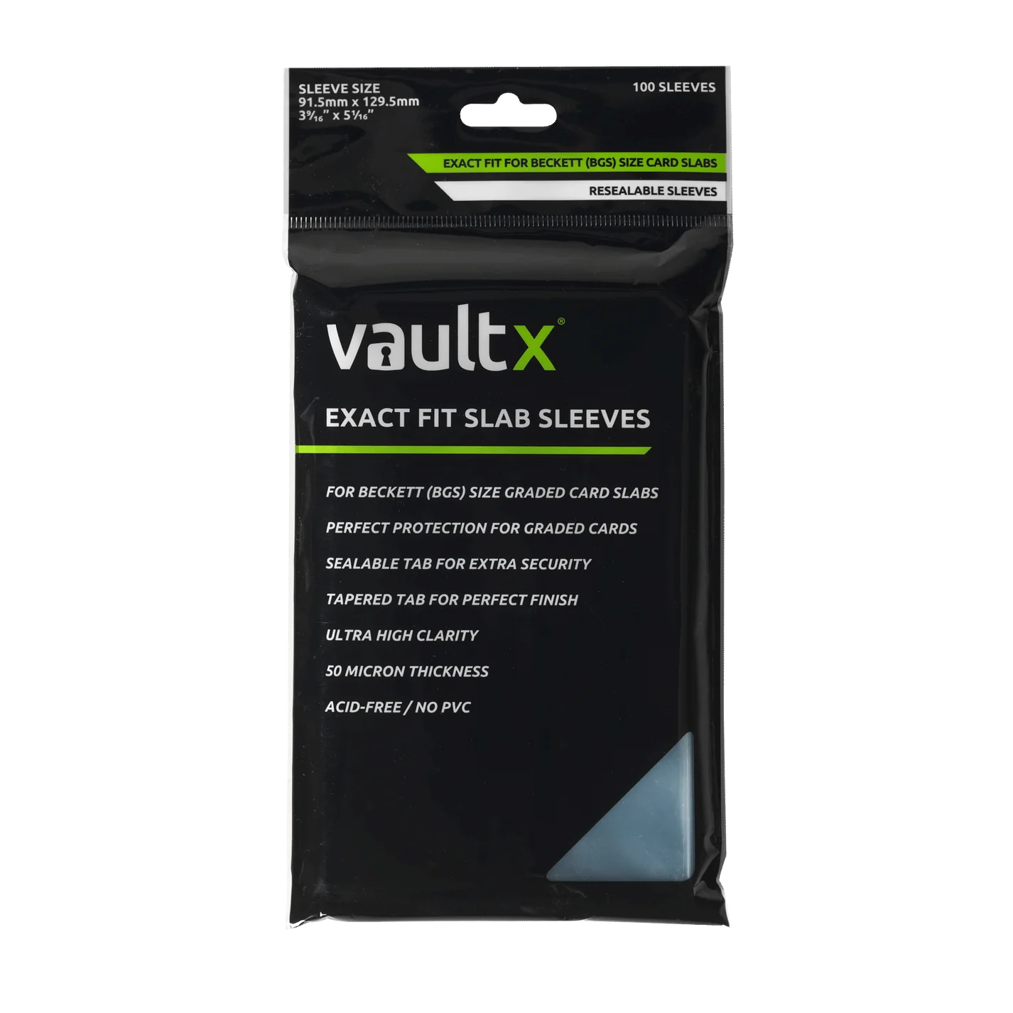 Vault X: Exact Fit Slab Sleeves BGS (Beckett) - WooCards