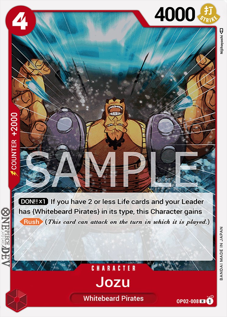 One Piece - Paramount War - Jozu OP02-008 Rare - WooCards