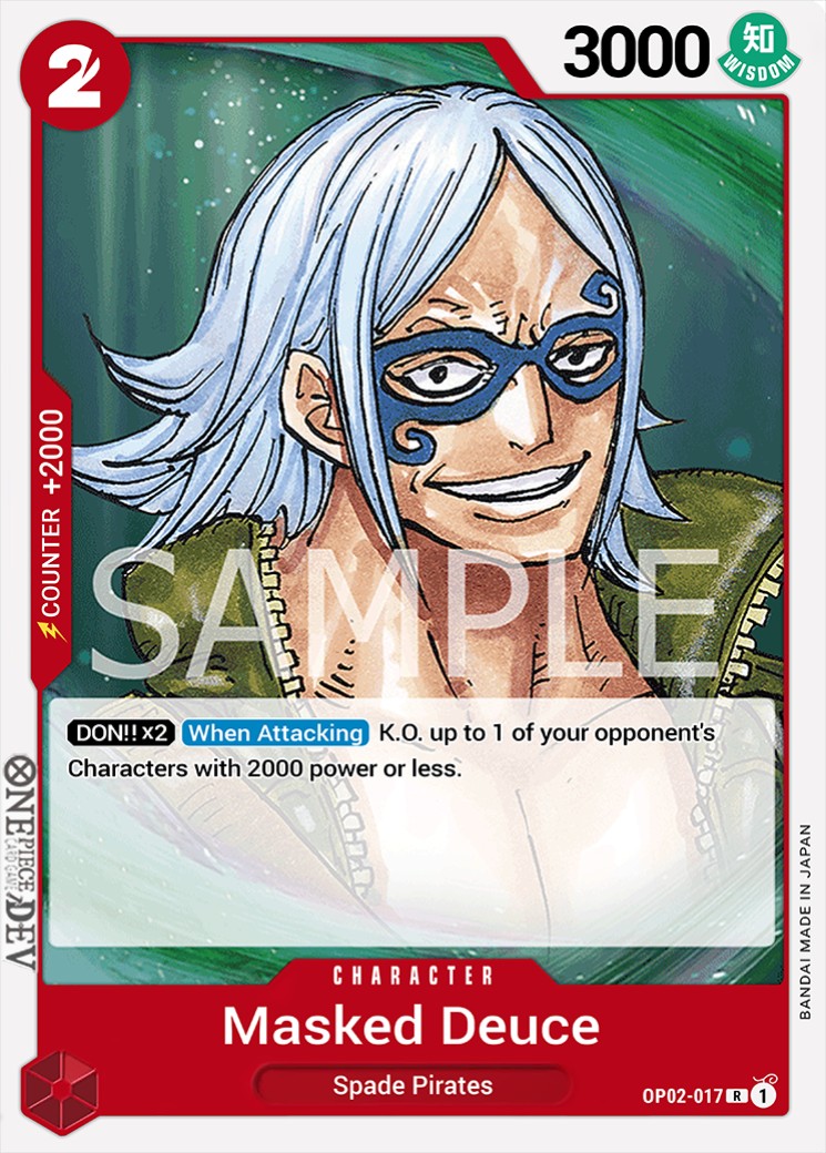 One Piece - Paramount War - Masked Deuce OP02-017 Rare V.1 - WooCards