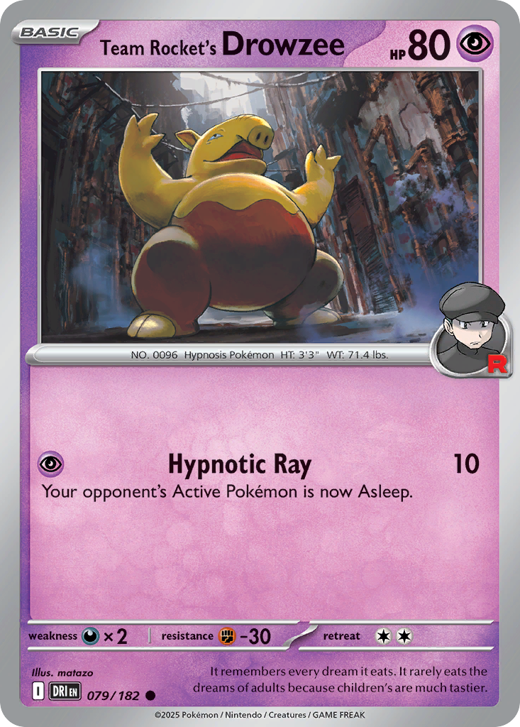 Destined Rivals - Team Rocket's Drowzee 079/182 Common - WooCards
